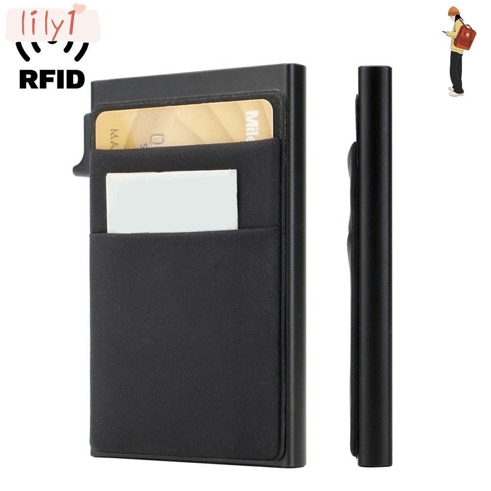LILYONE Credit Card Holder, Anti Theft Aluminum Automatic Pop Up Wallet ...