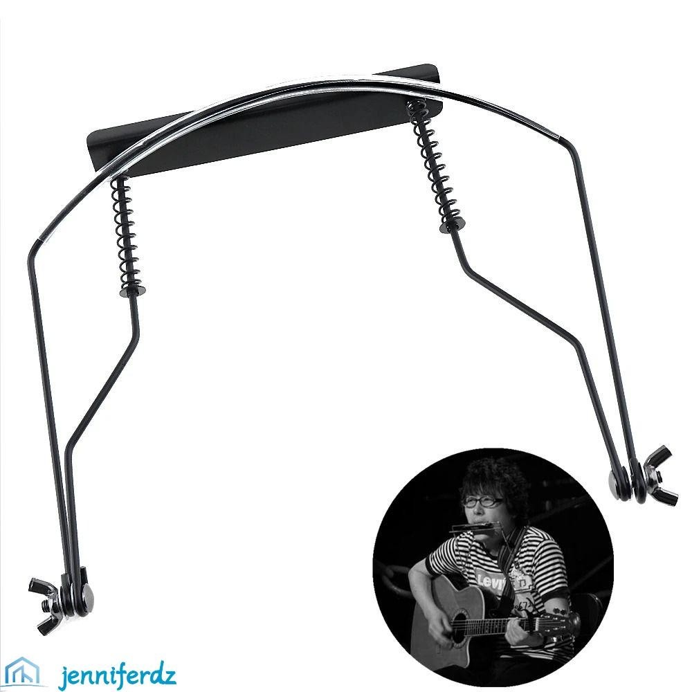 JENNIFERDZ Harmonica Neck Rack, Adjustable Spring-tension Mouth Organ ...
