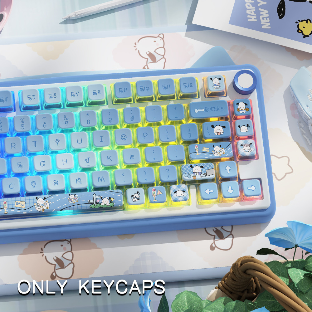 Sanrio Pochacco Pudding Keycap MSA Profile 122 Keys PBT Four-sided ...