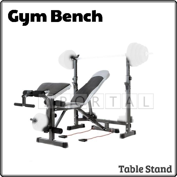 Gym Fitness Multifunction Barbell Weight Lifting Squat Bench Chair ...