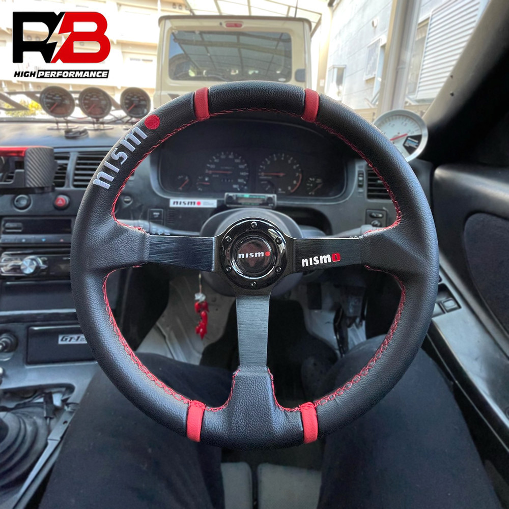14inch/350mm NISMO Suede Leather Racing Steering Wheel Universal Sport ...