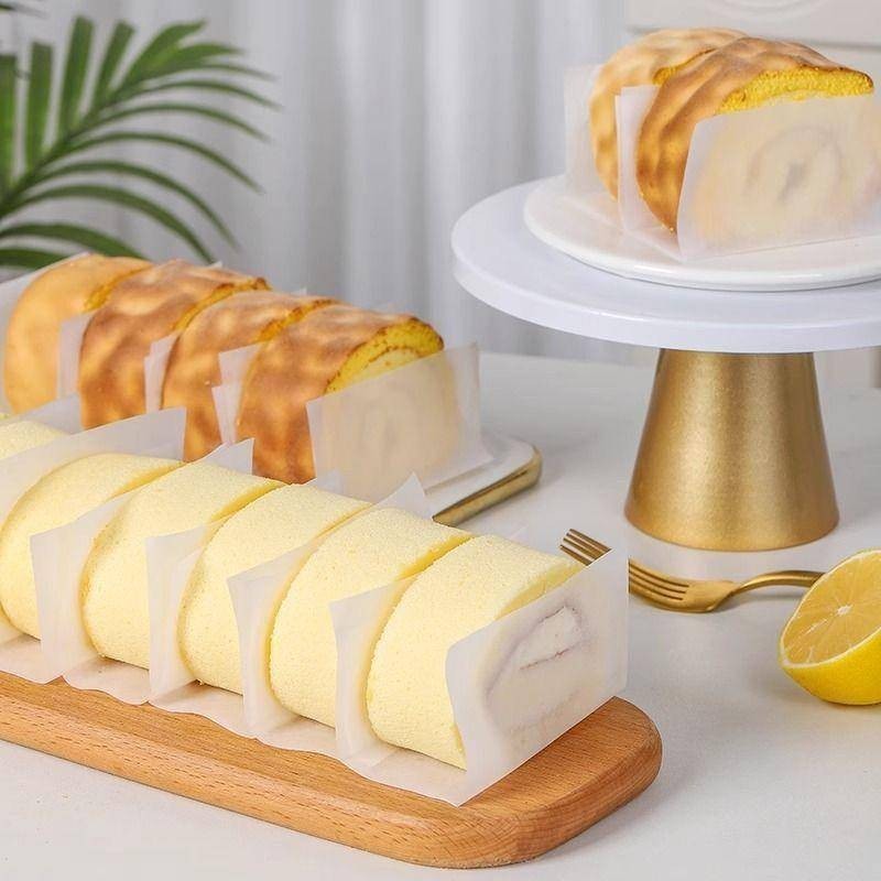 100/50PCS Cake Roll Separator Paper Swiss Coil Separator Square Cake ...
