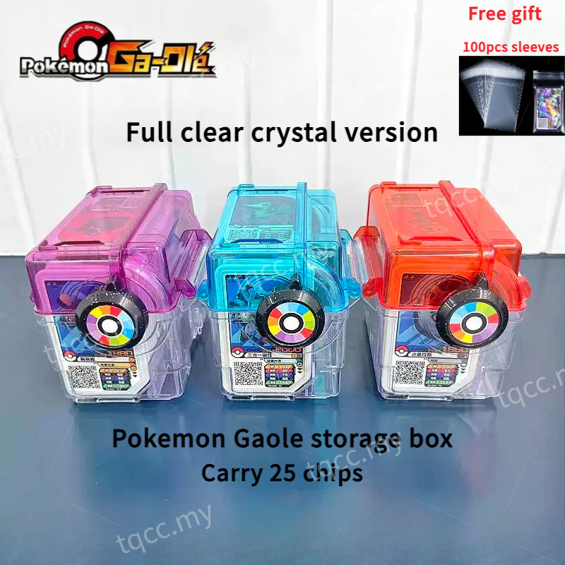 [Ready Stock] Pokemon Gaole card storage box Ga-Ole disk holder Carrying Case Carries 25 pcs ...
