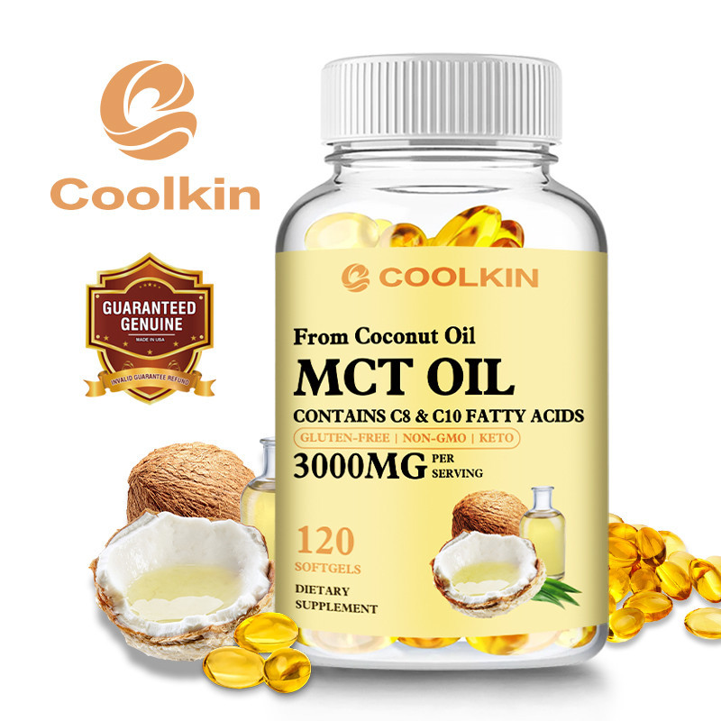 COOLKIN MCT OIL with C8 and C10 Fatty Acids, 3000 mg for Brain Health ...