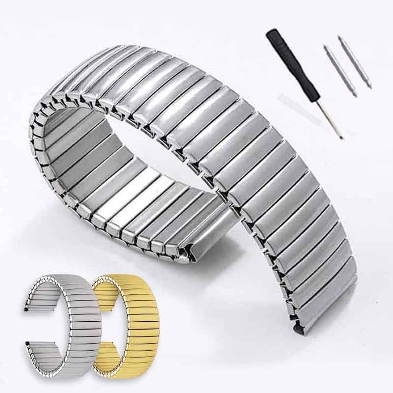 Simple Elastic Stainless Steel Watch Strap 12mm 14mm 16mm 18mm 20mm ...