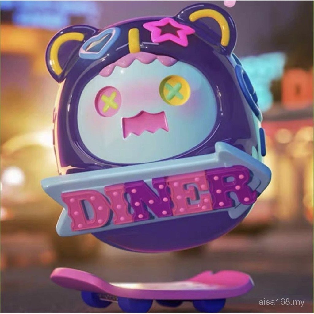Tempat produk baru Shinwoo Ghost Bear Night Restaurant Series Buta Box Trendy Play alat letak ...