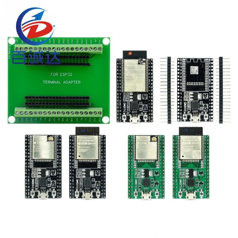 Papan pengembangan ESP32-DevKitC papan bawah ESP32 boleh dilengkapi dengan modul WROVER WROOM ...