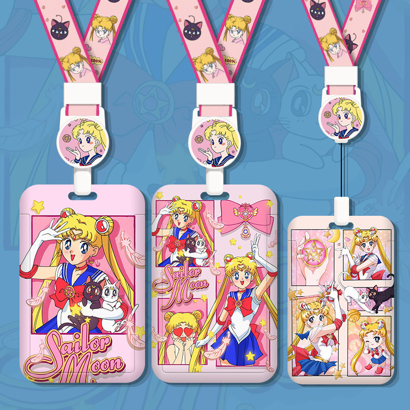 Anime Sailor Moon ABS Plastic Hard Sliding Cover Retractable Card ...