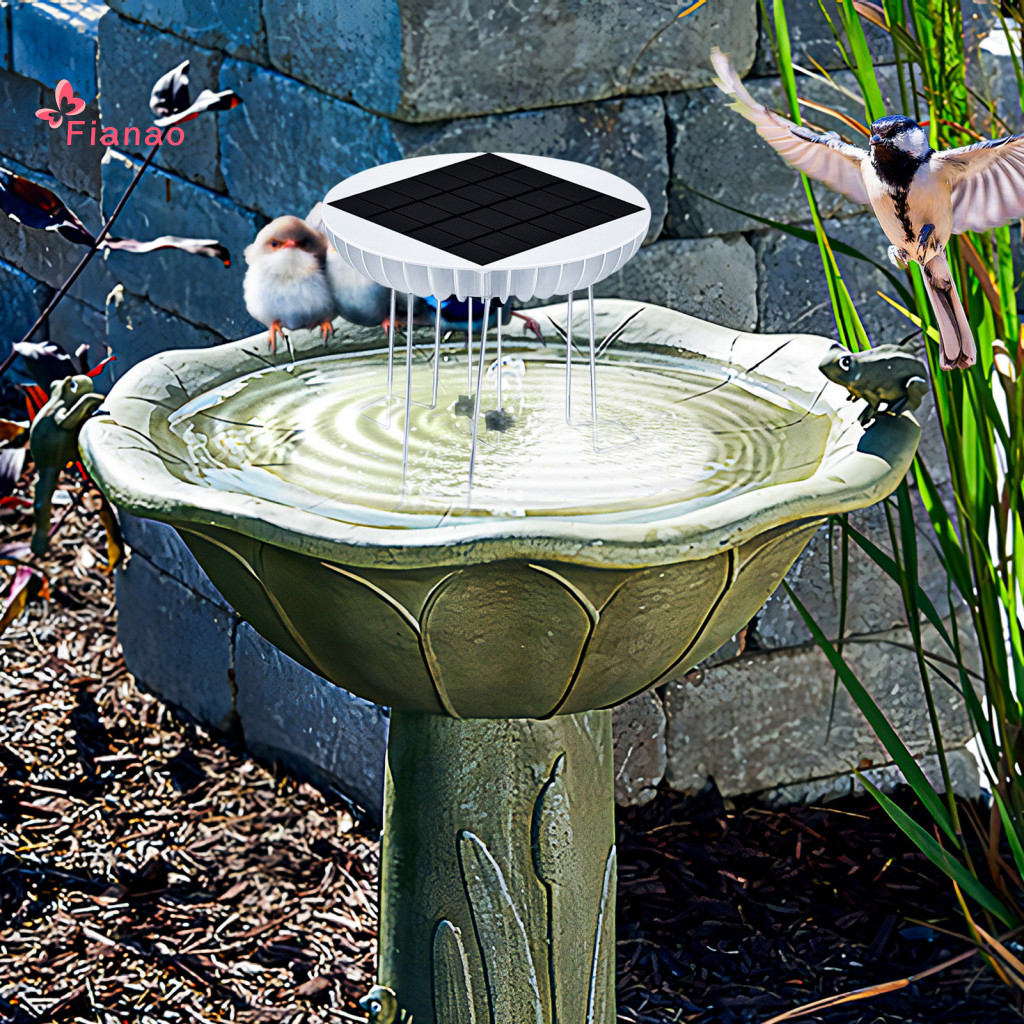 Eco-friendly Bird Bath Water Feature Solar Powered Water Wiggler Solar ...