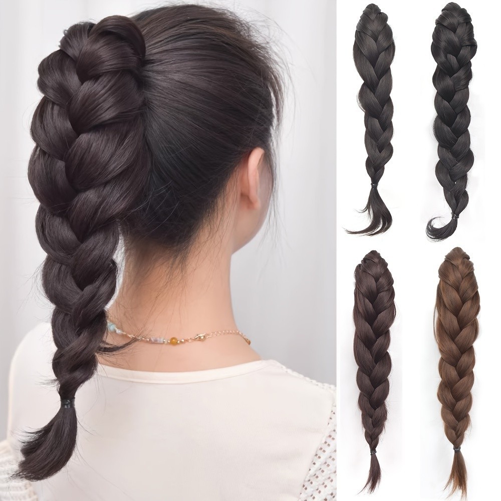 Wig Braids High Ponytail Grab Clip Style Simulation Hair Half-Tie Long ...