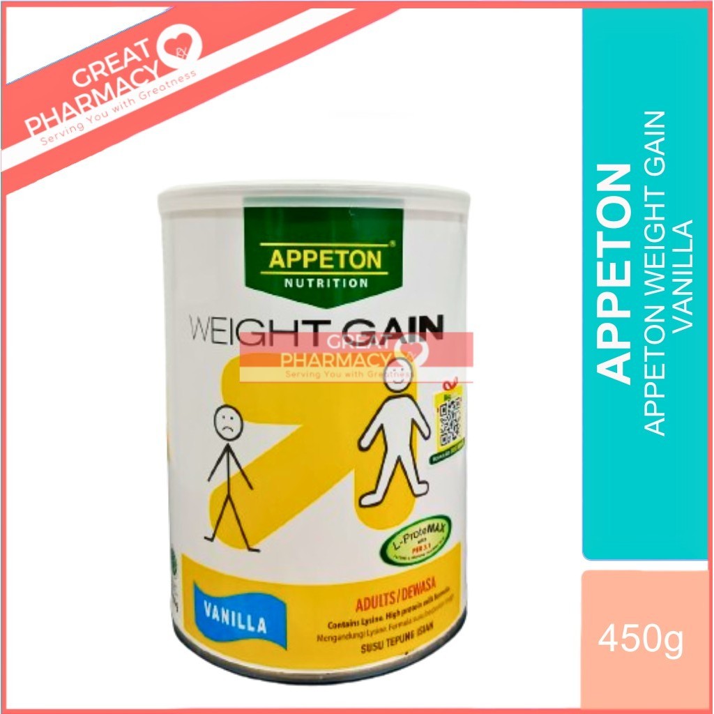 APPETON WEIGHT GAIN ADULT VANILLA 450G | Shopee Malaysia