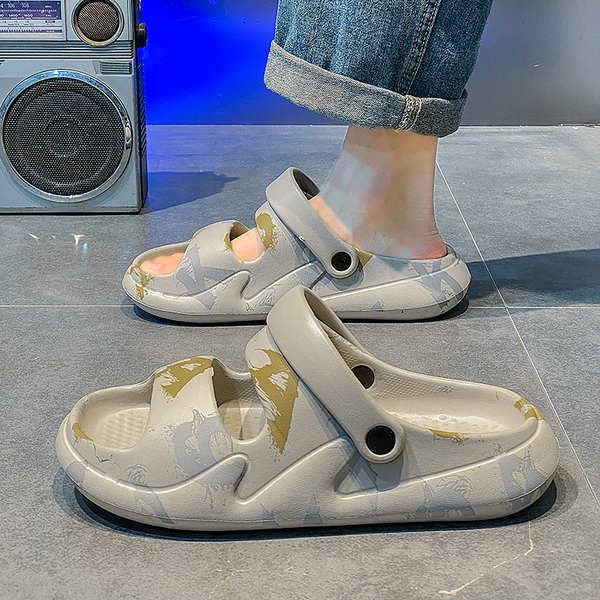 拖鞋男 selipar lelaki selipar jeans selipar viral Sandal: lelaki memakai ...