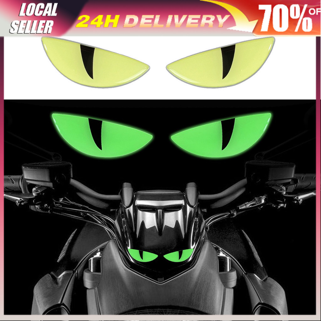 3D Demon Monster Eyes Reflective Warning Sticker Waterproof Decal ...