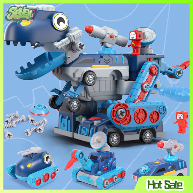 5-in-1 Magnetic Vehicles Toy Playset DIY Building Trucks Transform To ...