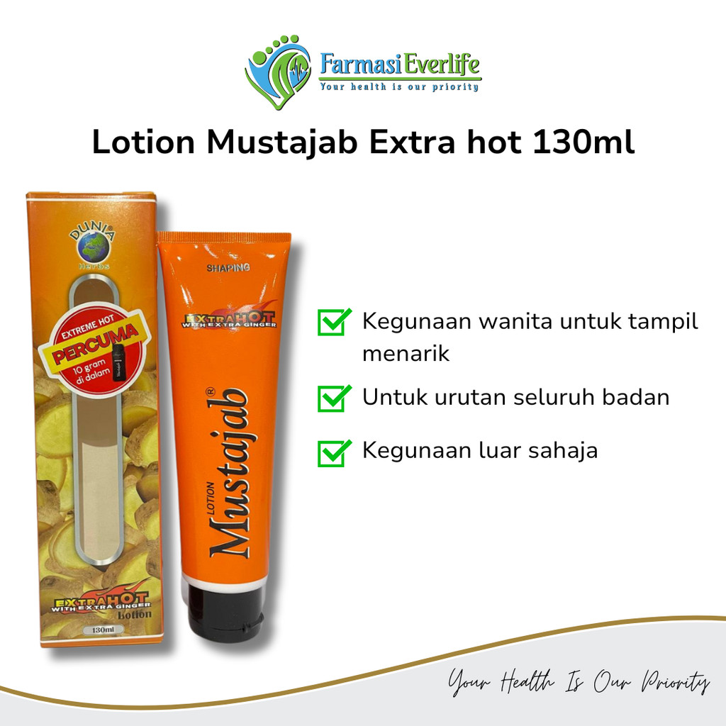 LOTION MUSTAJAB EXTRA HOT / SUPER HOT 130ML | Shopee Malaysia