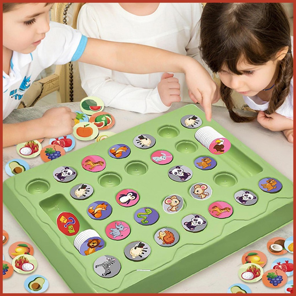 Animal Matching Game Card Educational Fruit And Animal Matching Cards ...