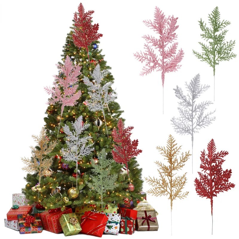 DIY Christmas Tree Accessories Artificial Simulation Christmas Gold ...