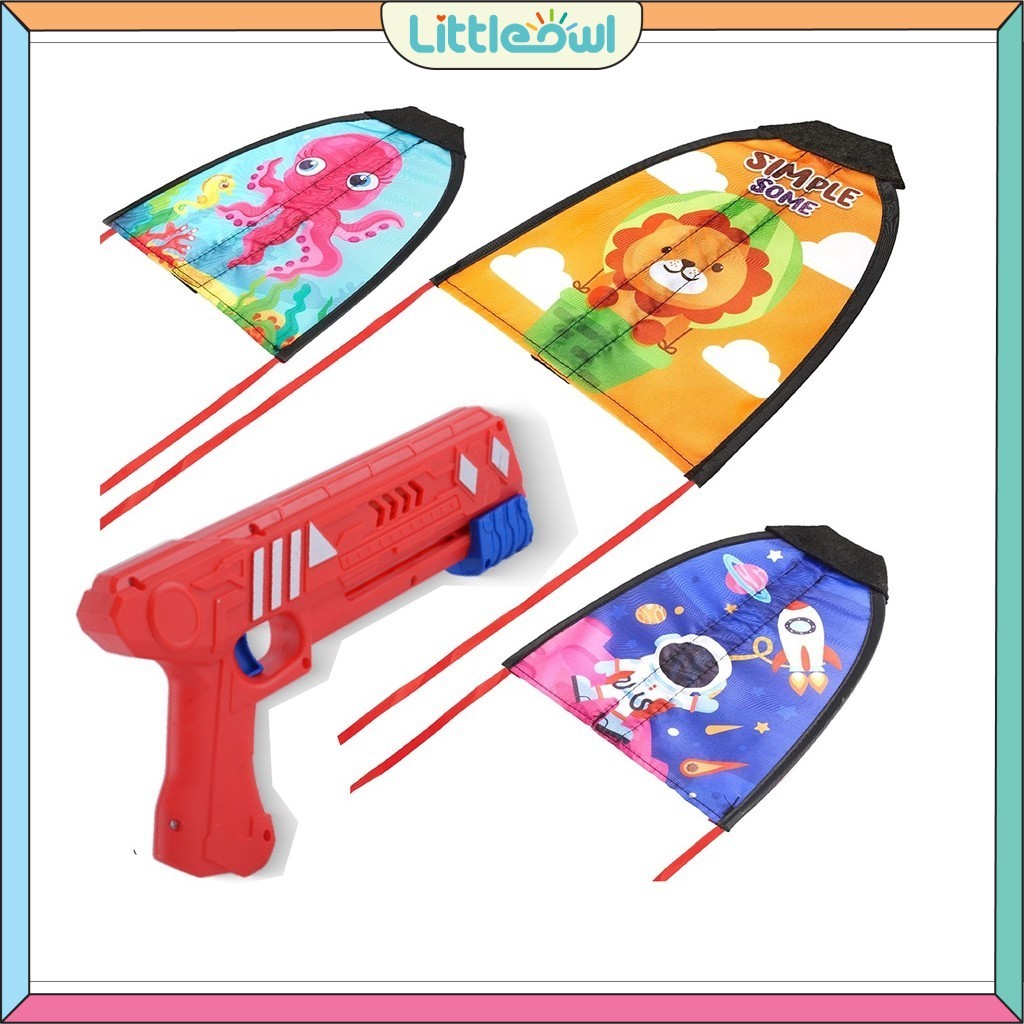 Kite Launcher Toy Flying Kite Gun Layang-Layang Shooting Game Outdoor ...