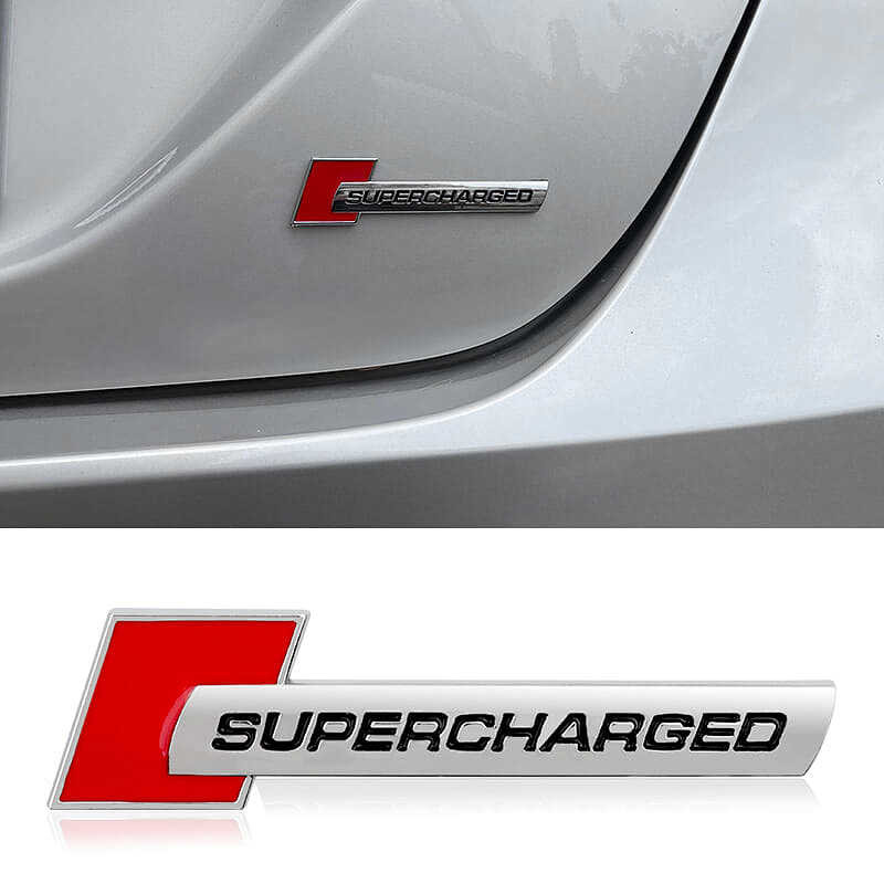 Audi Supercharger Car Logo Supercharged Fender Side Seam Label Metal ...