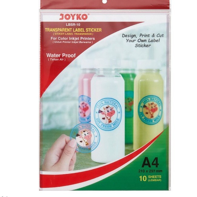New!! Transparent label sticker A4 10 Sheets | Shopee Malaysia