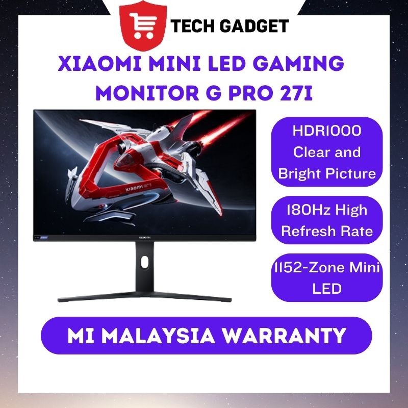 Xiaomi Mini LED Gaming Monitor G Pro 27i | 2K 180Hz | 1ms GTG ...