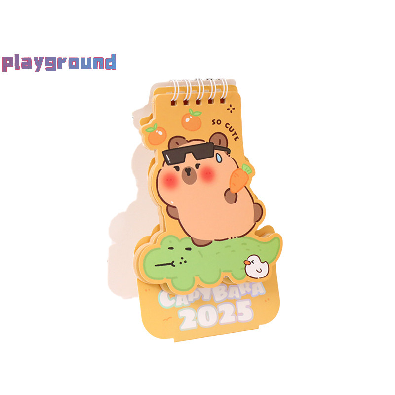 [playground] 2025 Mini Simple Capybara Desktop Calendar Cute Cartoon ...