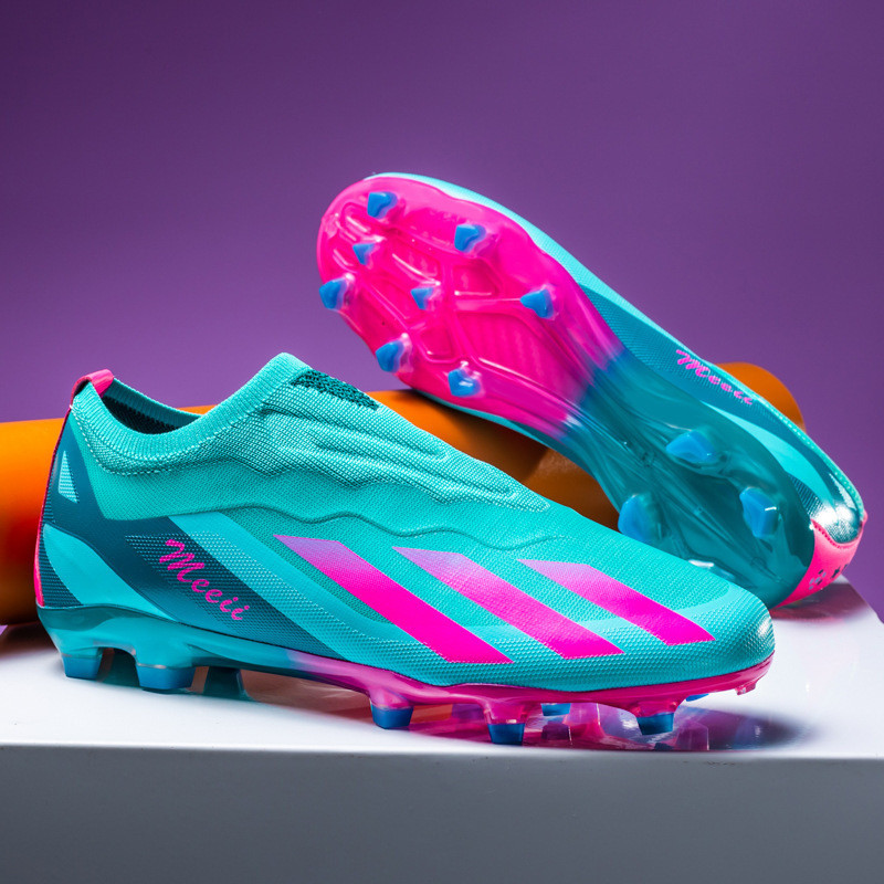 Flying Woven Football Boots Low-Top Long Spike Sneakers Broken Spikes ...