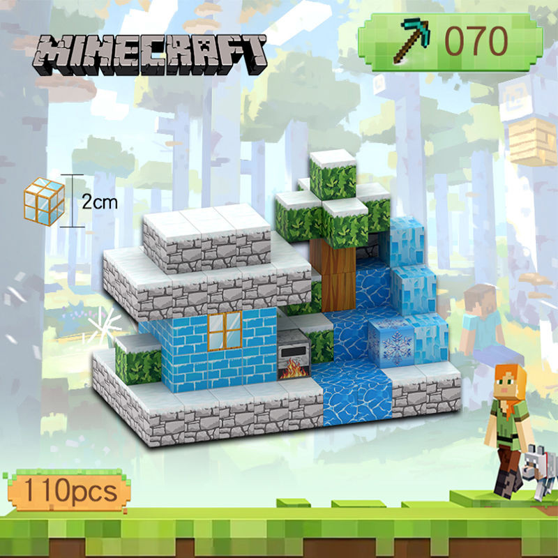 Minecraft Magnetic Cube Magnet Building Blocks Full Set Toys Peripheral ...