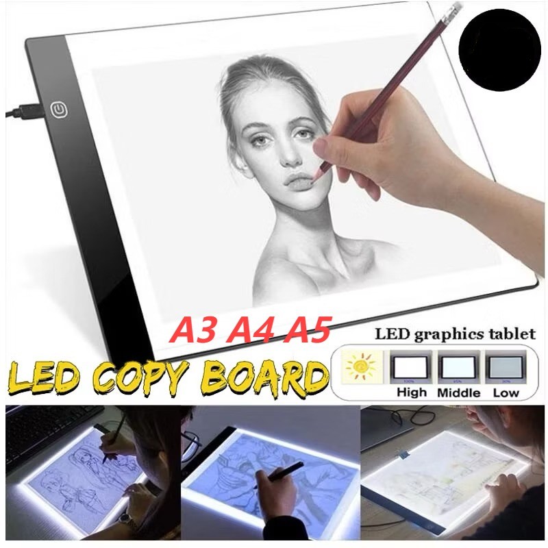 LED Copy Board Light Pad Drawing Tracing Tablet Copyboard Animation Sketching Stencil Diamond ...