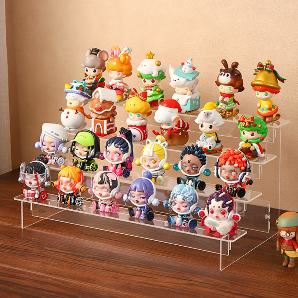 35cm Acrylic Ladder Display Rack 3/5 Layers Labubu Doll Blind Box ...