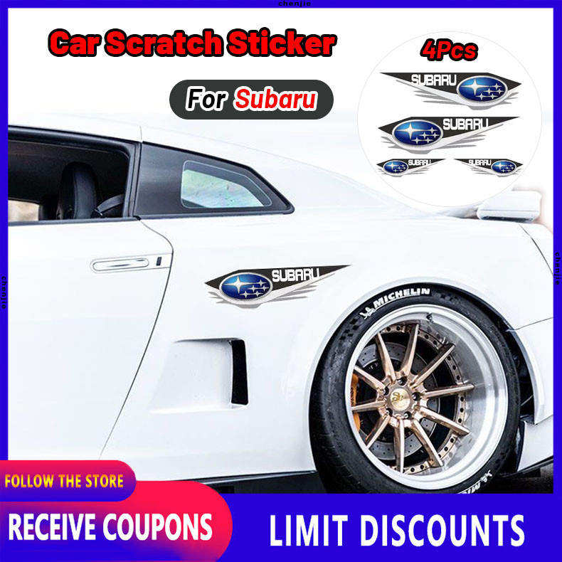 High quality 4Pcs Car Logo Stickers car paint scratch cover stickers ...