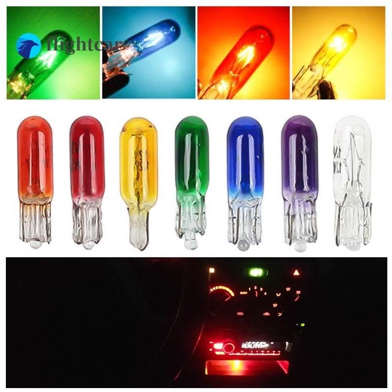 10Pcs W2W T5 12V 1.2W Car Halogen Lamp Instrument Lights Dashboard T5 Led Bulb Instrument Lamp ...