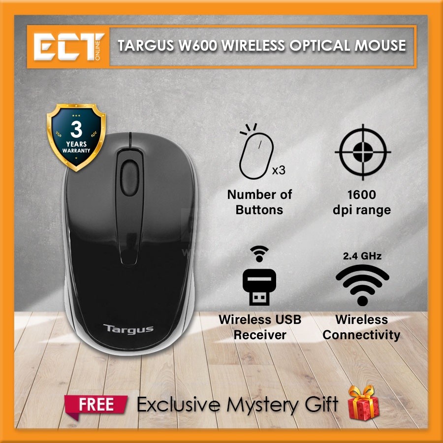 Targus W600 2.40GHz Wireless Optical Mouse Compatible with Windows and ...