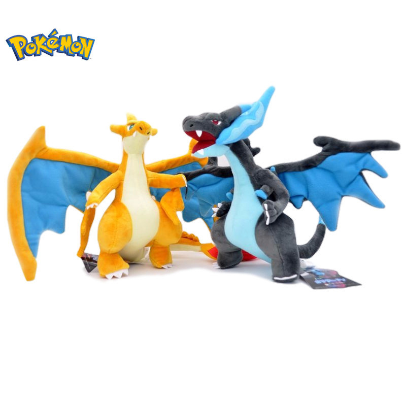 23cm Pokemon Mega Charizard Plush Toys Cartoon Mega Evolution Charizard ...