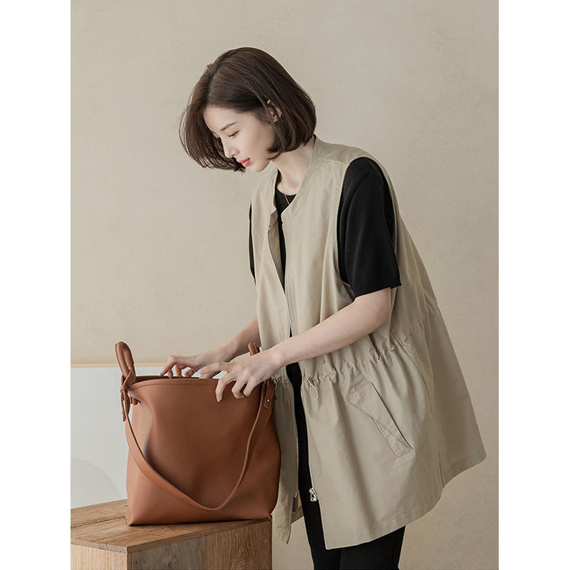 J874☘️Casual Vest Women 2024 New Style Spring Autumn Top Lace-Up ...