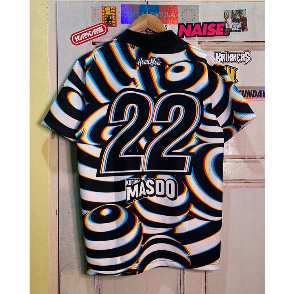 (JJ) DADDYHOOD X MASDO BLACK WHITE ILLUSION COLLAR JERSEY-(JJ) | Shopee ...