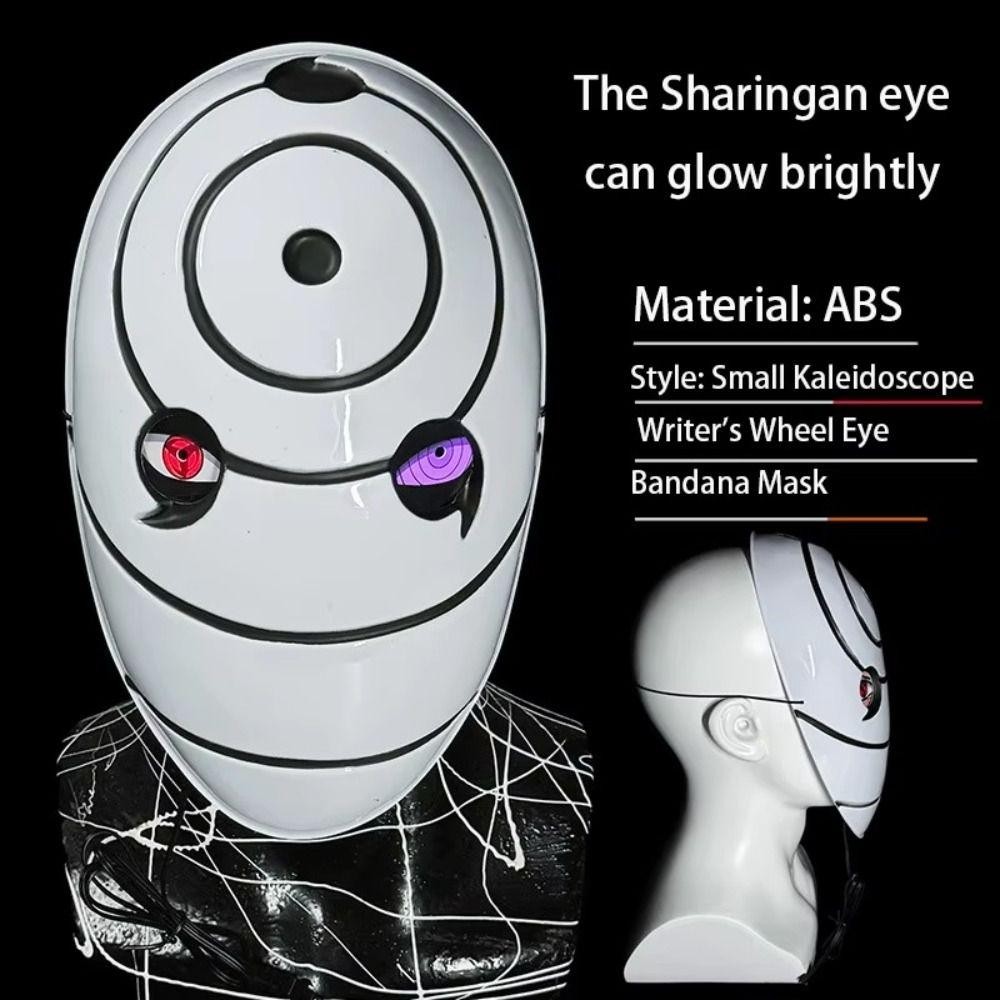 OKHALLO Glowing Naruto , Tobi Uchiha Obito Sharingan Face Cover, Role ...