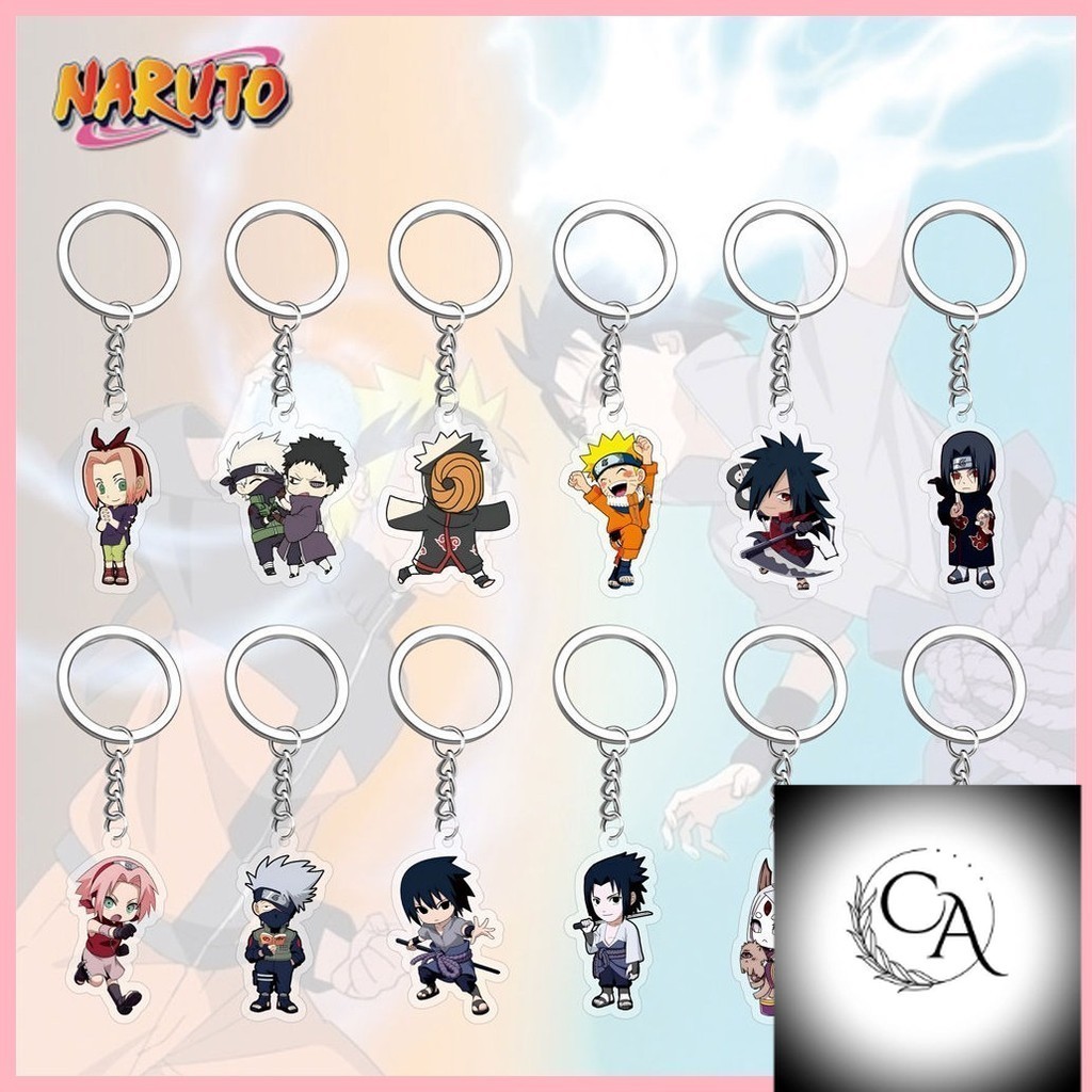 Naruto Uzumaki Keychain Naruto Hy ga Hinata Sasuke Hatake Kakashi Q Version Naruto Acrylic ...