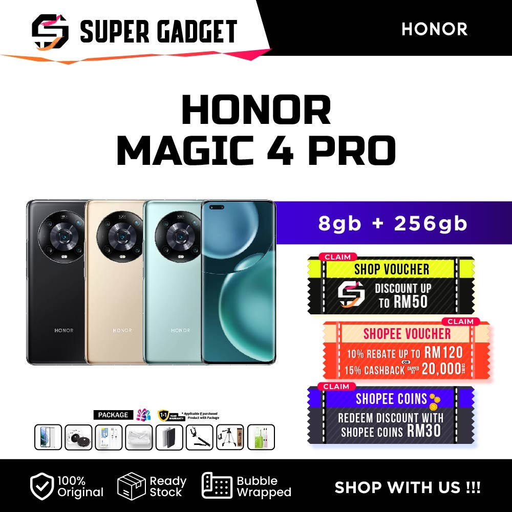HONOR Magic 4 PRO 5G [8GB RAM 256GB ROM] Storage - Original HONOR Malaysia | Shopee Malaysia