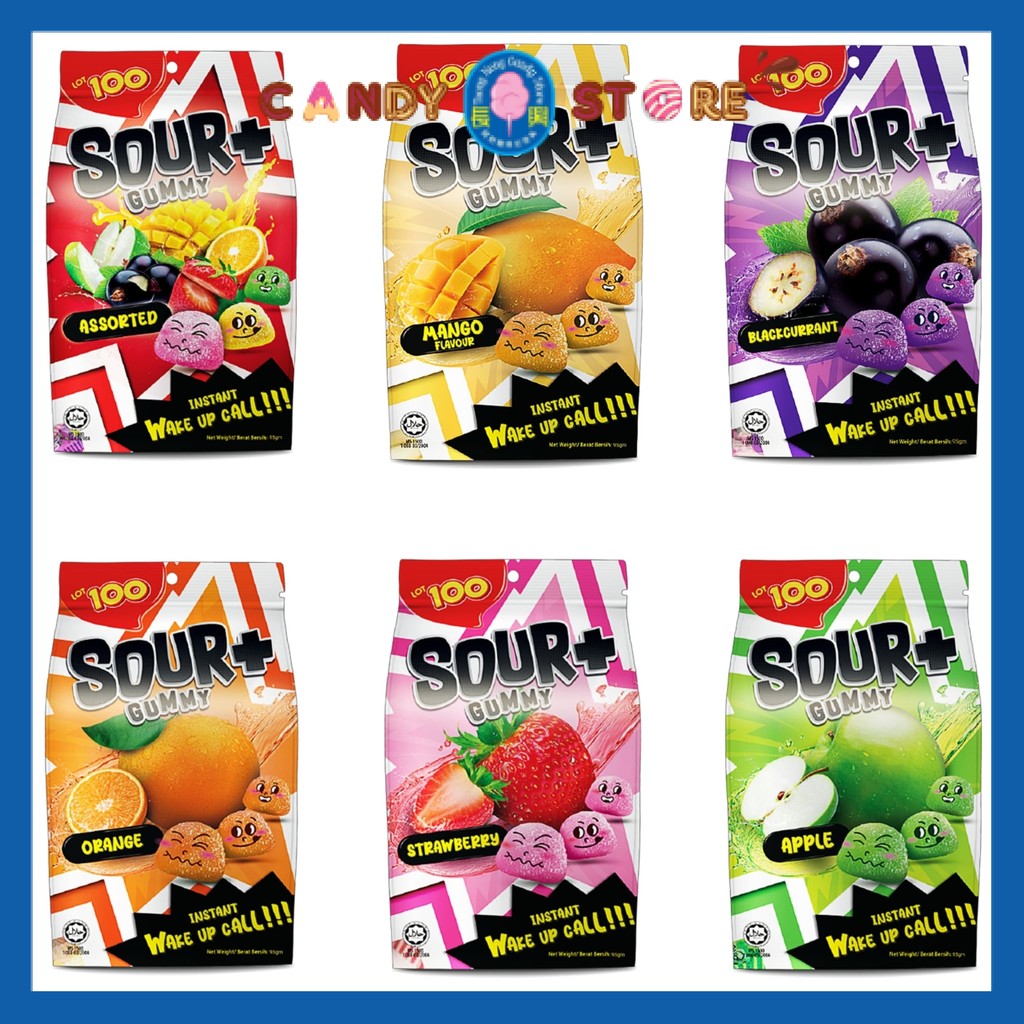 【SOUR+ 】Lot 100 Sour+ Gummy 95g | Shopee Malaysia
