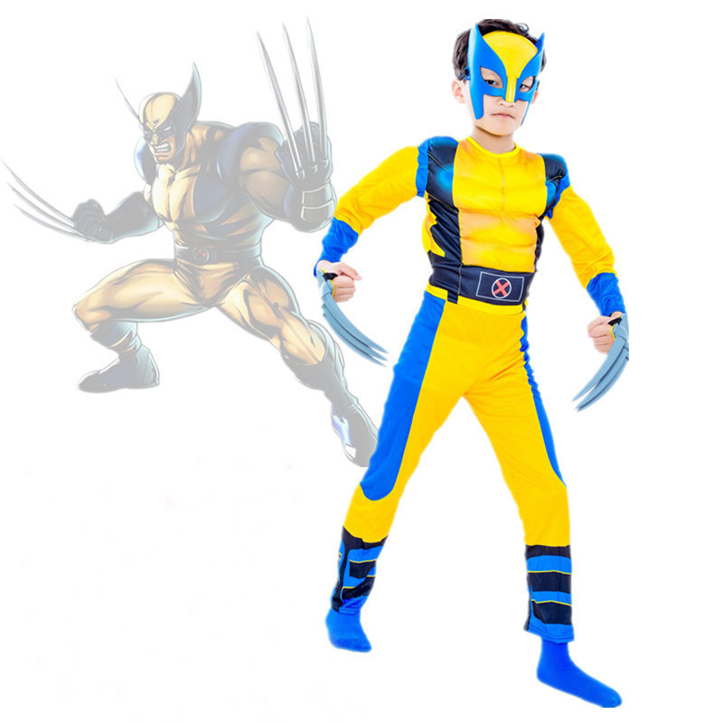 Superhero Deadpool & Wolverine Cosplay costume Kids Wolverine Cos ...