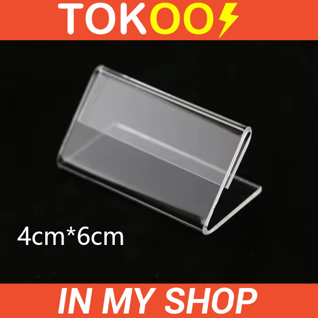 4cm*6cm Acrylic Sign Display Stand Price Of Business Card Label Label ...