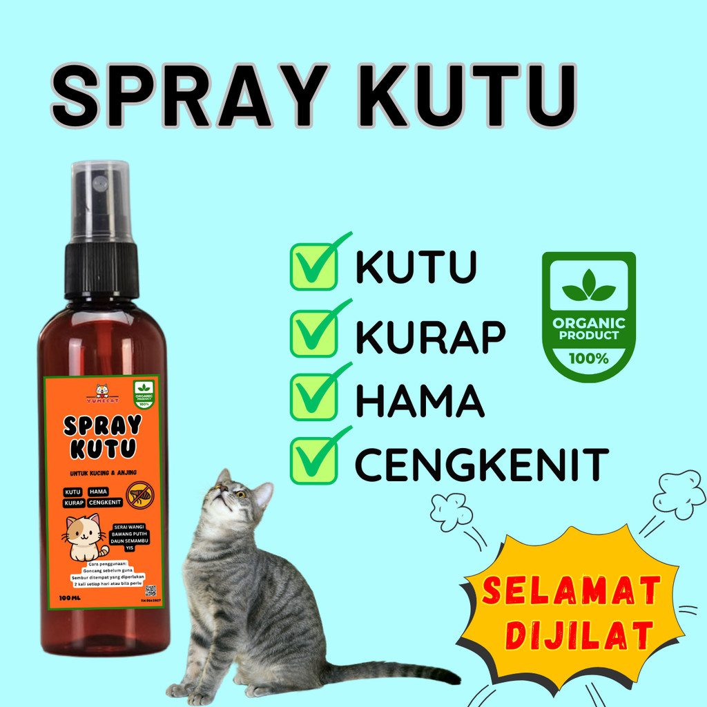 CatHero Spray Kutu Kucing Cat Flea Ubat Kutu Kucing ORGANIC Paling ...
