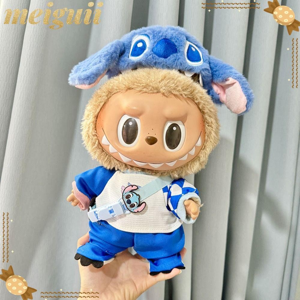 MEIGUII Clothes for 38cm Labubu, Doll Pendant Deco Labubu Time To Chill ...
