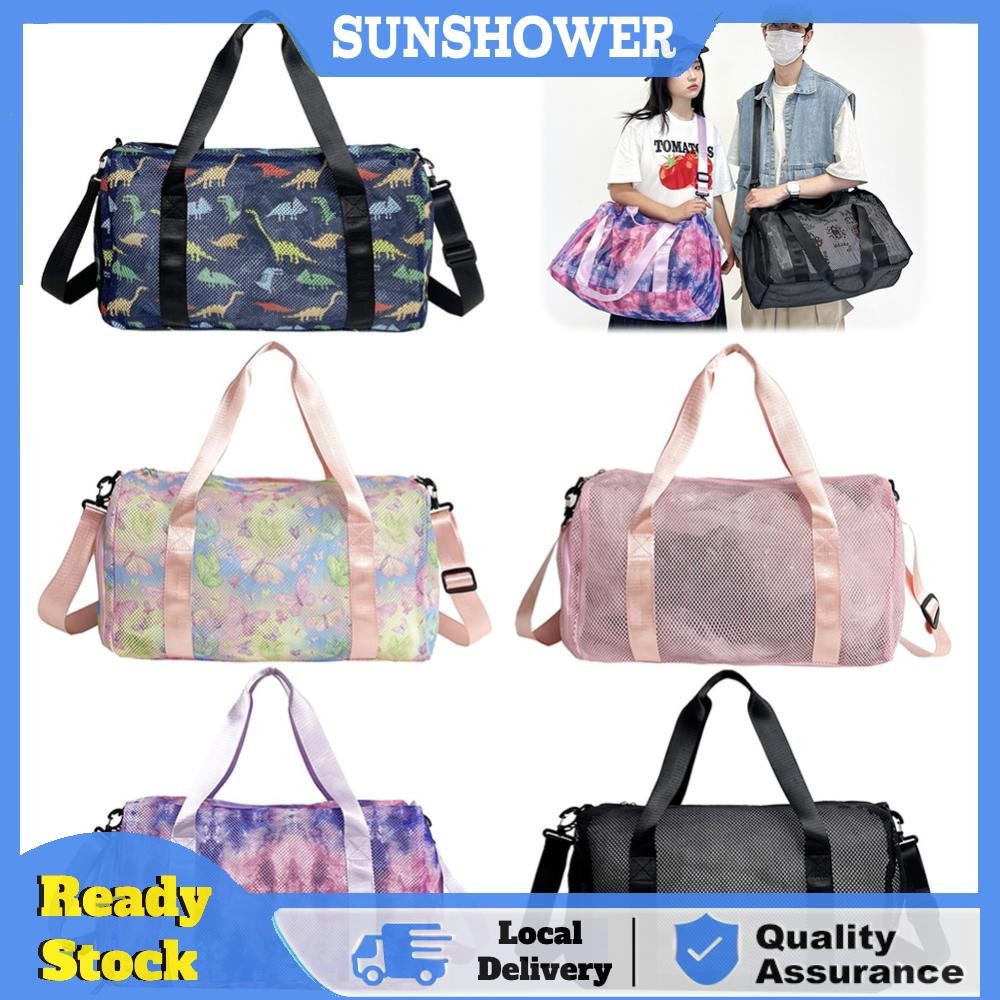 Mesh Travel Duffle Bag Carry On Sport Bag Dry Wet Separation for Swim ...