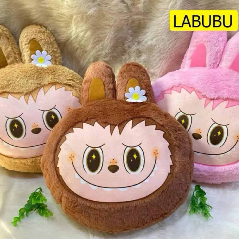 Labubu Pillow 40cm The Monsters Macarone Soft and Soft Rabbitfur Fur ...