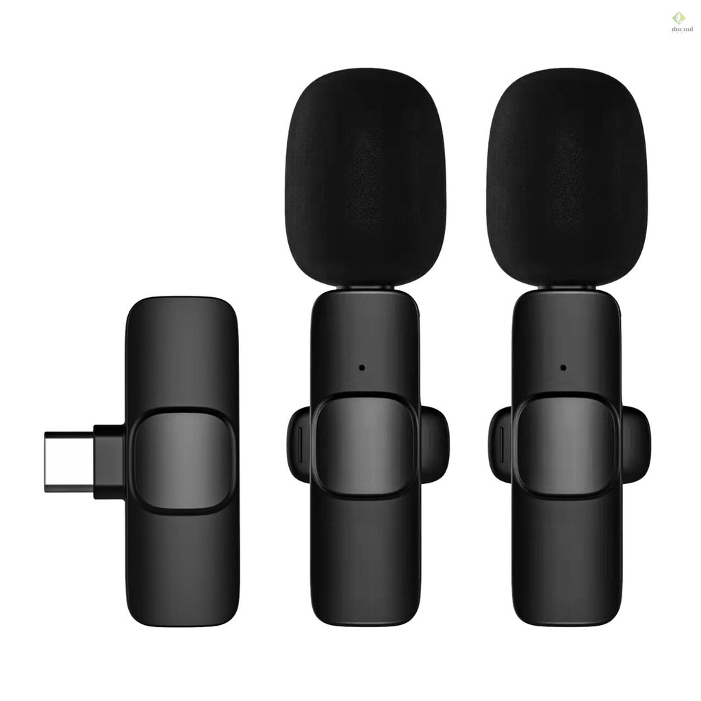 Mini Wireless Clip-on Lavalier Microphone Omnidirectional Mic 2 ...