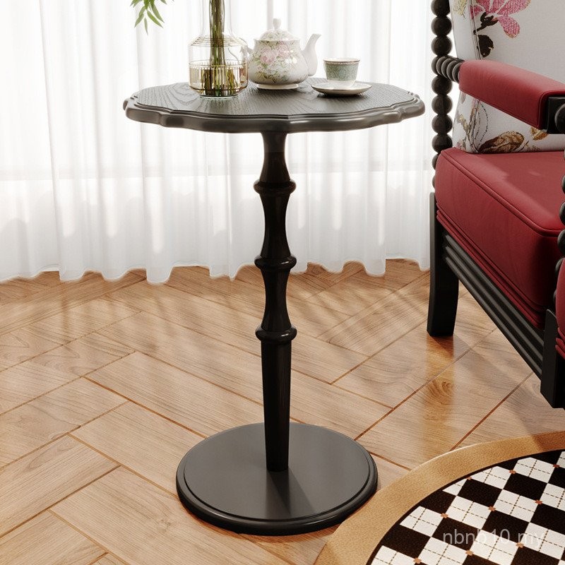 Meja sisi sofa retro meja kopi kayu pepejal pangsapuri kecil sudut ...