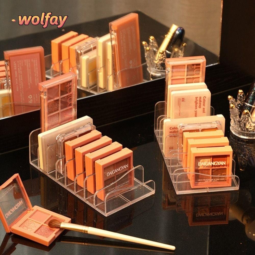WOLFAY Storage Rack, Compartment Transparent Eye Shadow Tray, Eyeshadow ...