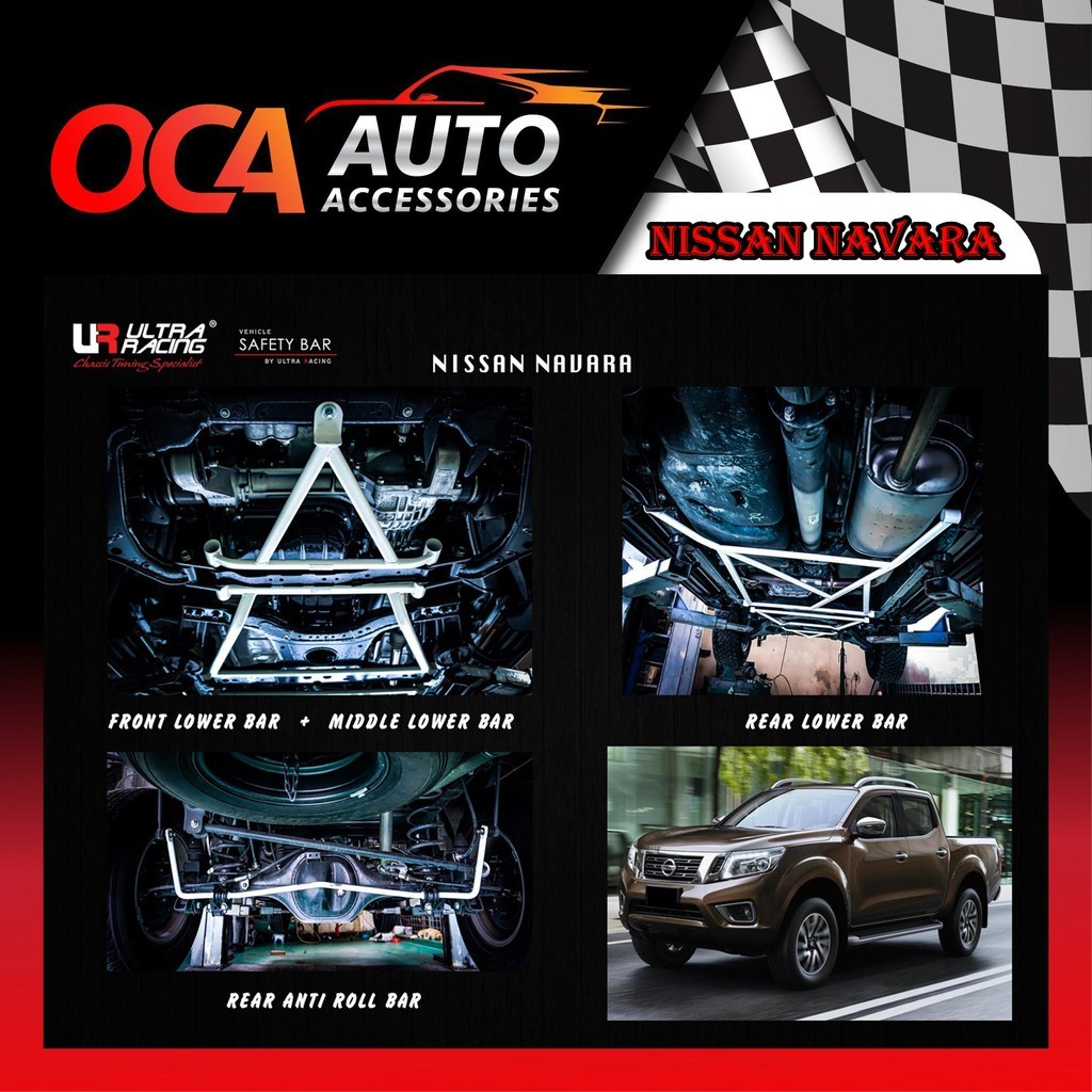 Nissan Navara D23 2.5 2014 Ultra Racing Bar Safety Bar Front Strut Bar ...